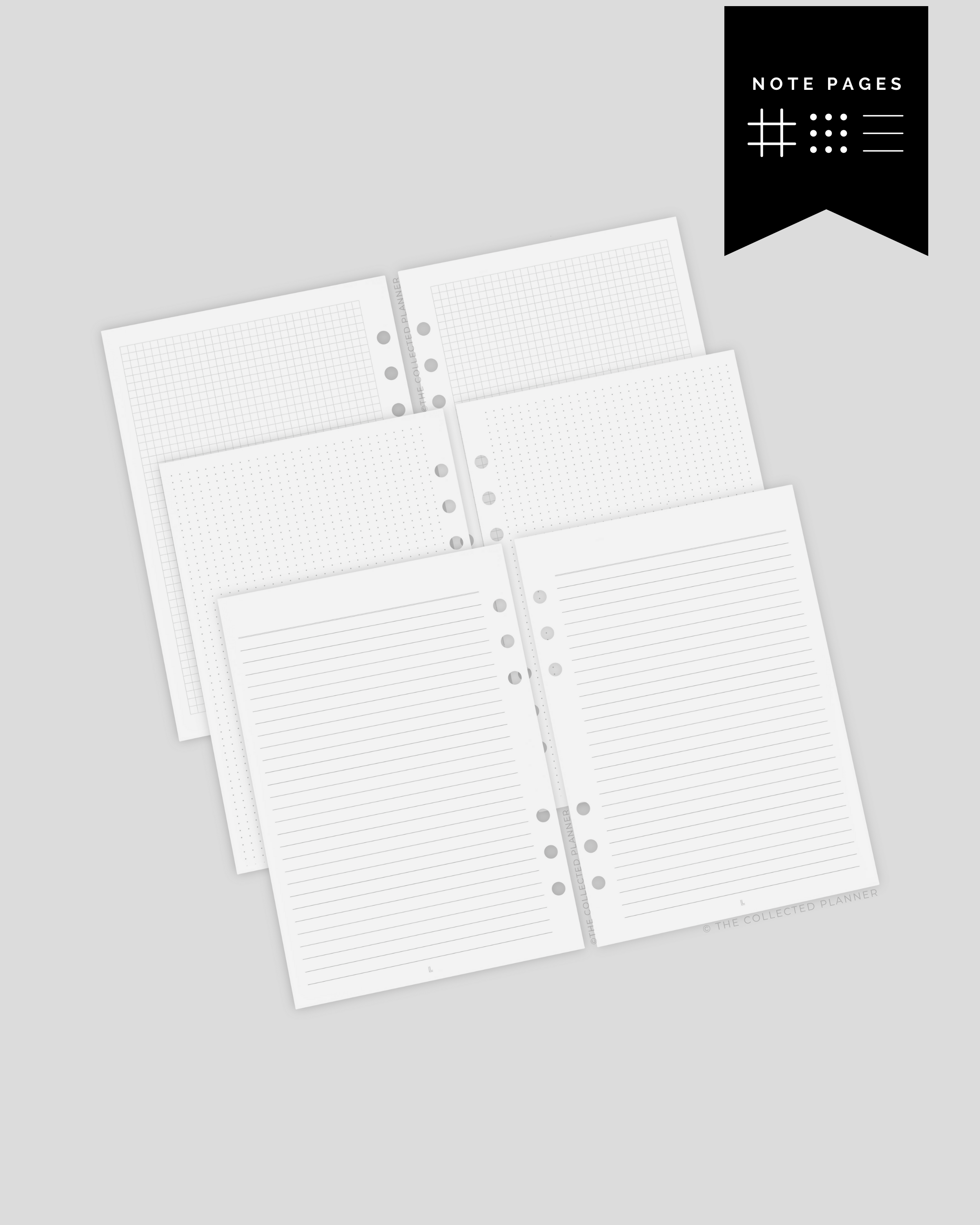 A5 Ring Bound | Note Taking Bundle (Dot Grid, Graph + Lined) – The ...