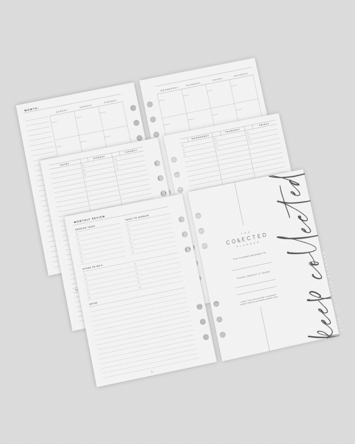 A5 Ring Bound | Undated Collected Planner Inserts – The Collected Planner